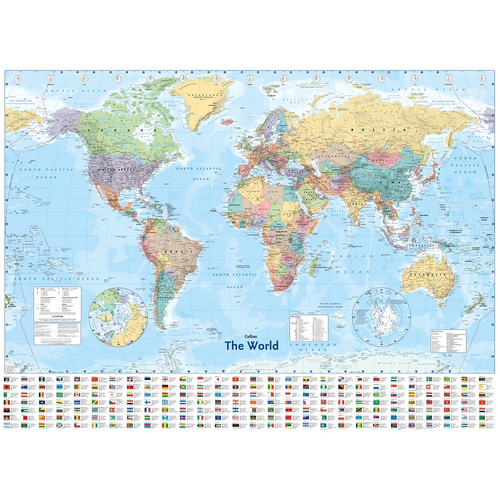 Collins World Map - Books : Craniums - Books | Toys | Hobbies | Science ...