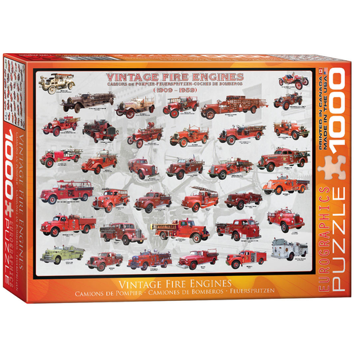 Vintage Fire Engines 1000pc - Games & Puzzles-Puzzles-250 - 1000 Pieces ...